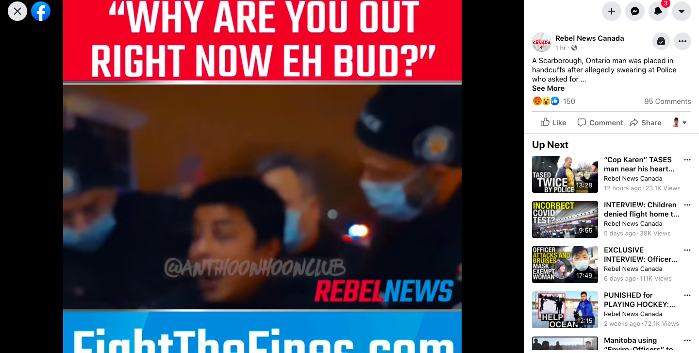 A Scarborough, Ontario man was placed in handcuffs after allegedly ...