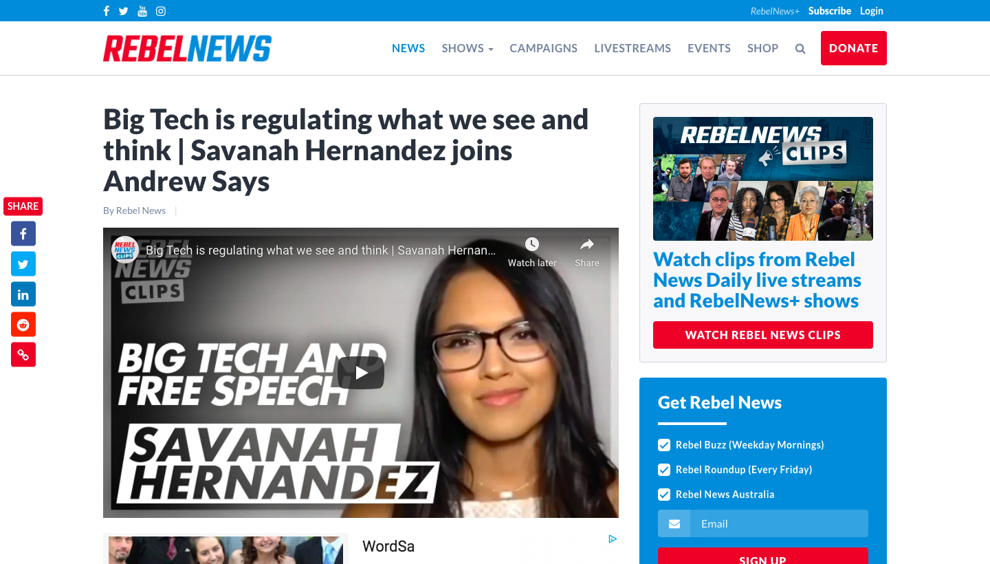 WATCH: Big Tech is regulating what we see and think | Savanah Hernandez ...